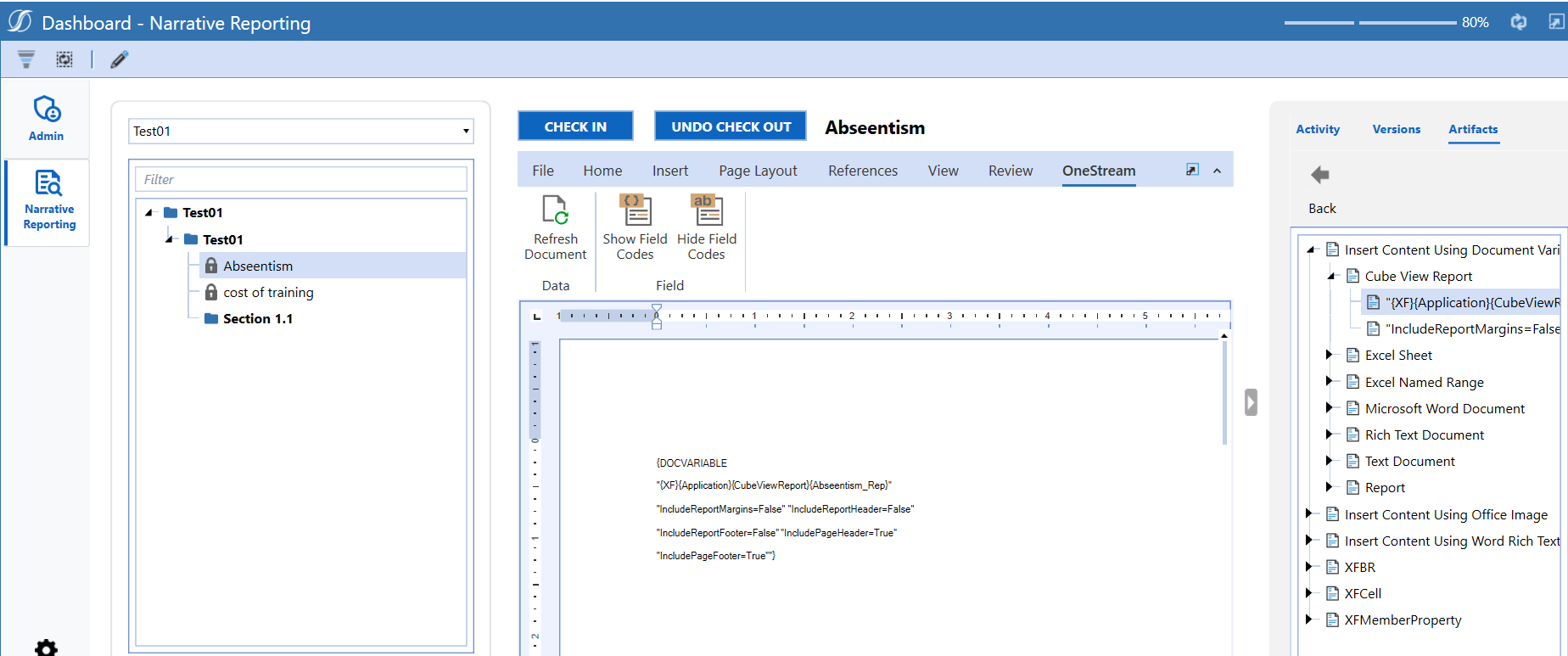 Narrative Reporting | OneStream Community