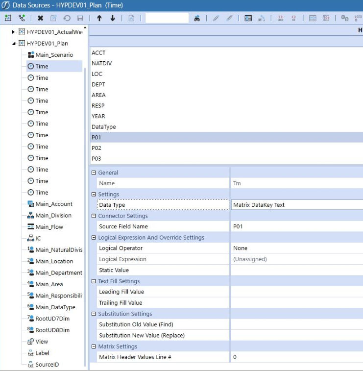 Matrix load using a Connector DataSource | OneStream Community