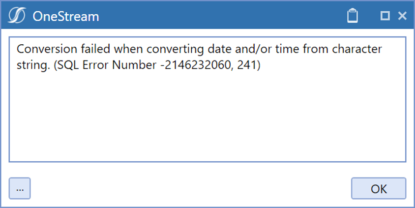 Dashboard - load issue (default parameter value) | OneStream Community