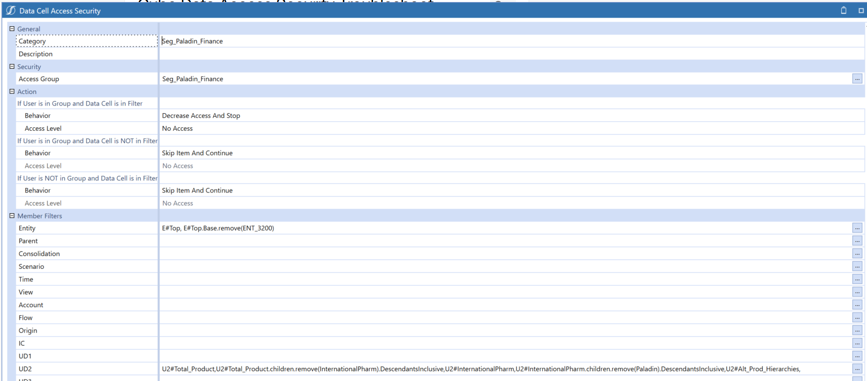 Cube Data Access Security Troubleshoot | OneStream Community