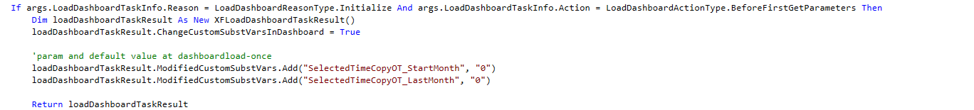 Default Values On Parameter In Dashboard Onestream Community