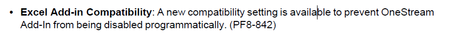 Excel Add-in compatability in version 8.4 | OneStream Community