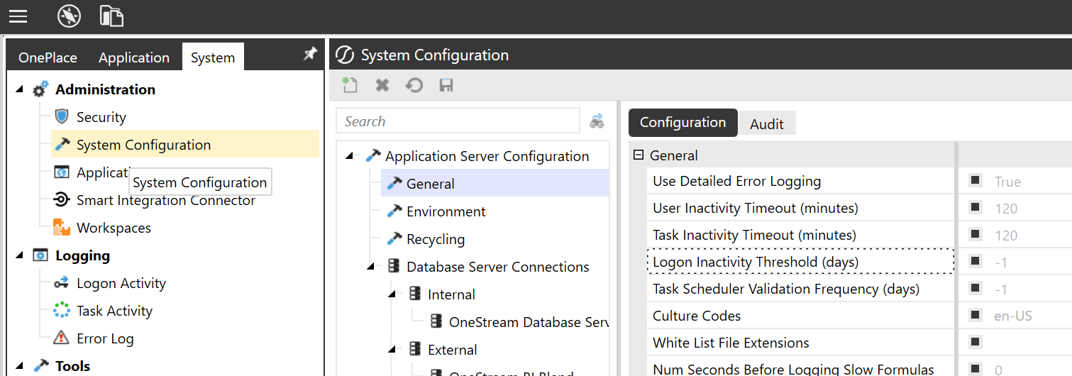 Setting "Logon Activity Threshold" on cloud environment | OneStream Community