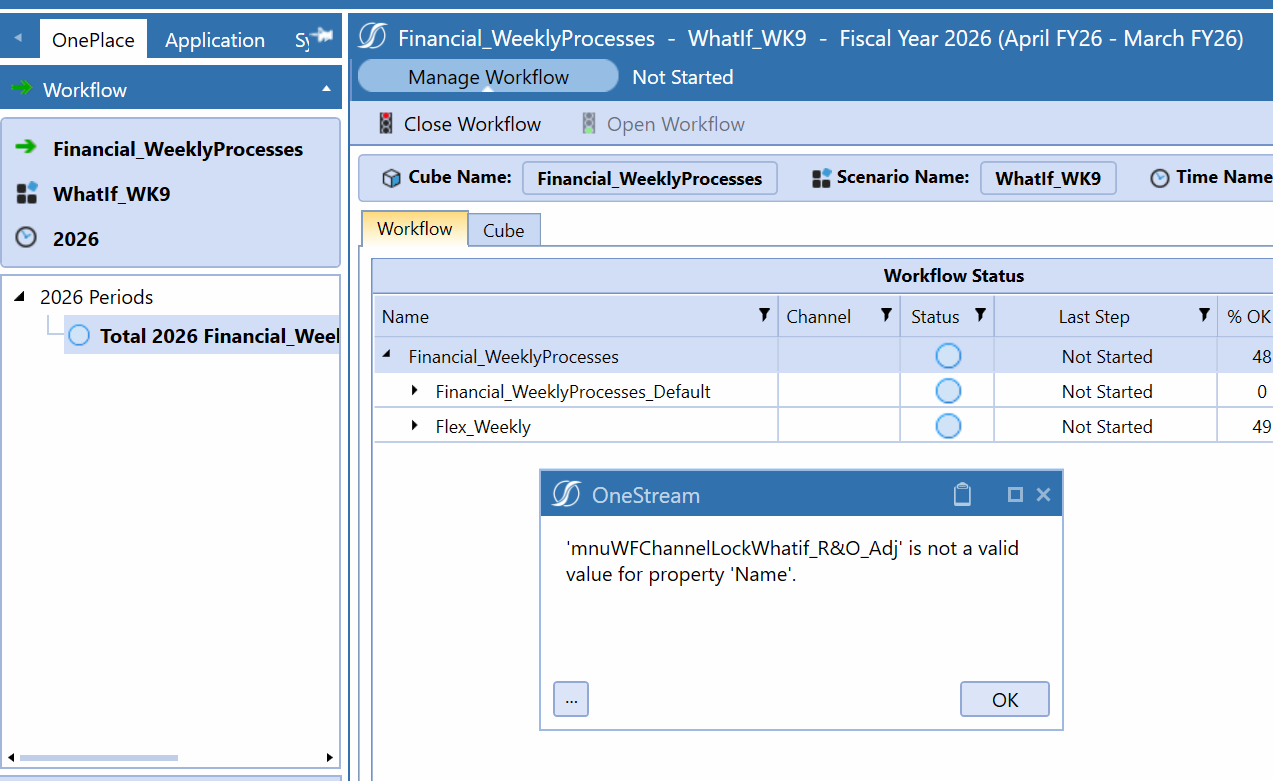 Unable to unlock the Work Flow channel | OneStream Community
