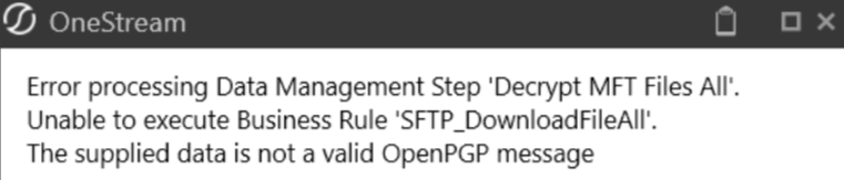 Decrypting files in integration | OneStream Community