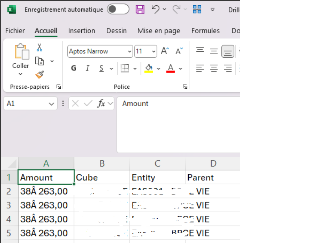 Issue with Excel Data Extraction via Drilldown | OneStream Community