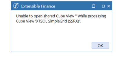Unable to open shared Cube View | OneStream Community