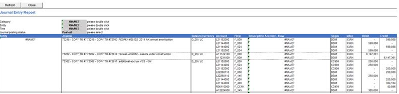 we need to build a Journal report in Excel? | OneStream Community