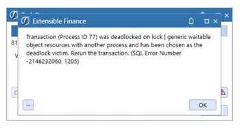 What is this error? Transaction (Process ID 77) was deadlocked on lock ...
