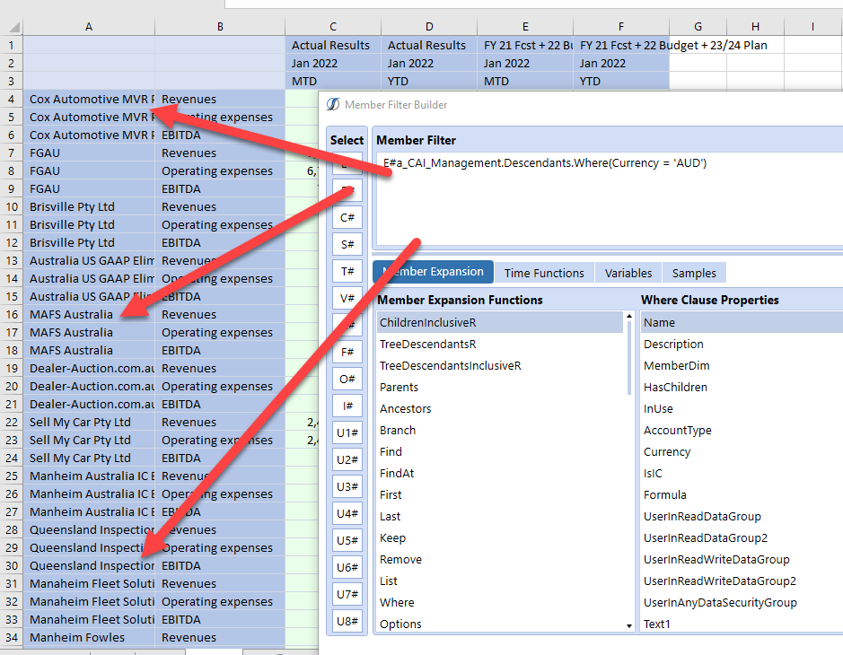 Member Filter: Summation of an Expansion | OneStream Community