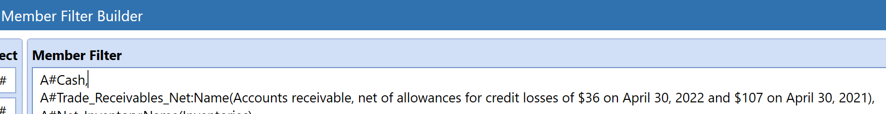 Dynamic Member Filter | OneStream Community