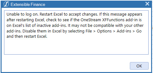 Excel Add-in Issue | OneStream Community