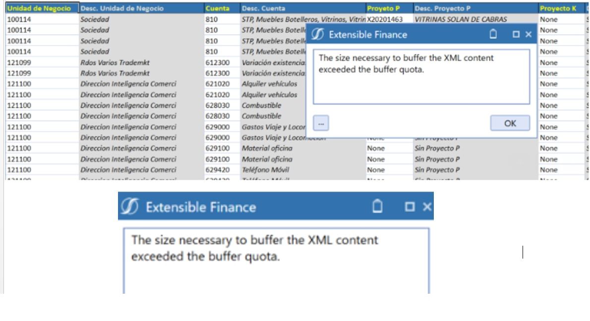 The size necessary to buffer the XML content exceeded the buffer quota | OneStream Community