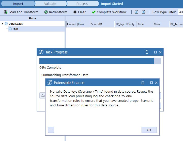 Successfully Load And Transform An Import Profile With No Data