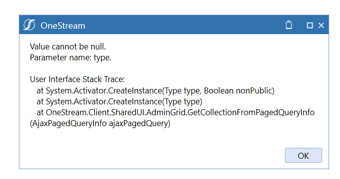 Workflow error on load step - Value cannot be null. Parameter name ... Workflow error on load step - Value cannot be null. Parameter name ...