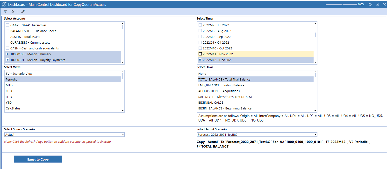 When selecting multiple items in the list box only the first one is being passed to the Finance ...