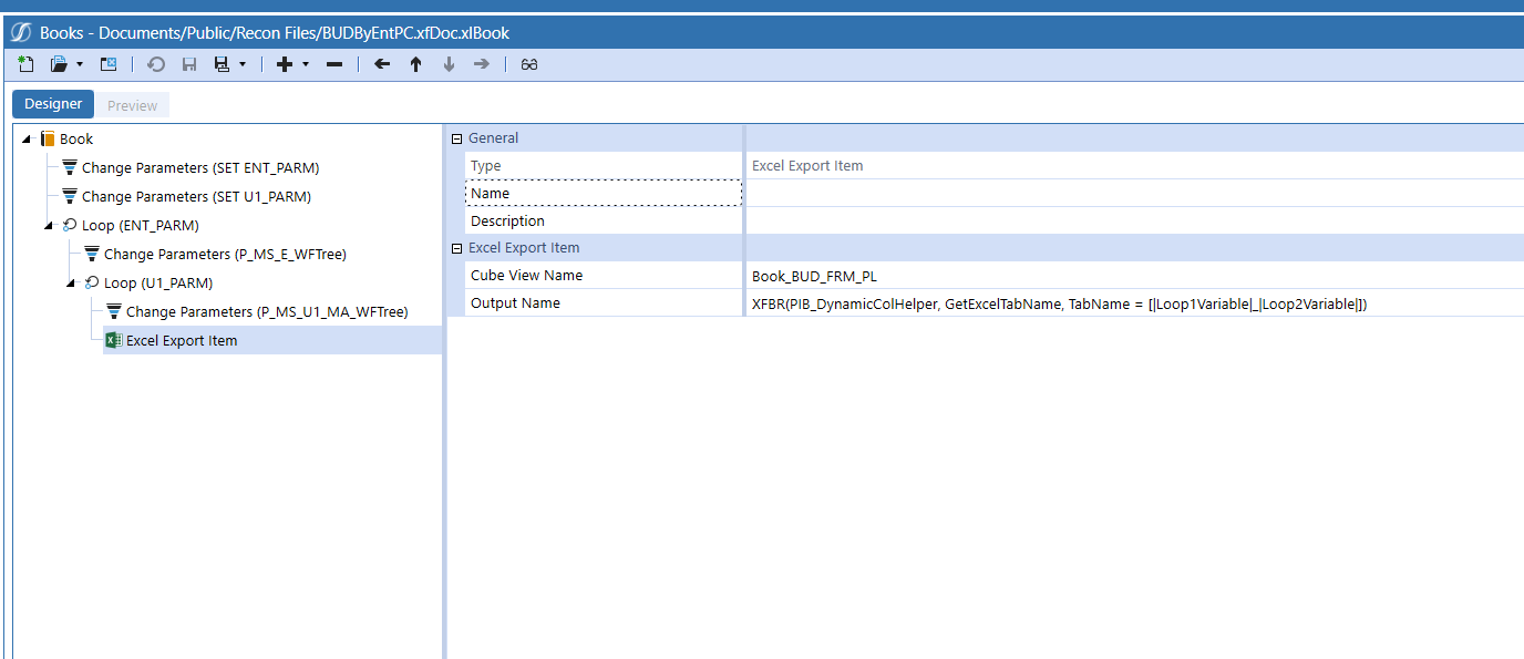 Add a named range to an excel export item in a book | OneStream Community
