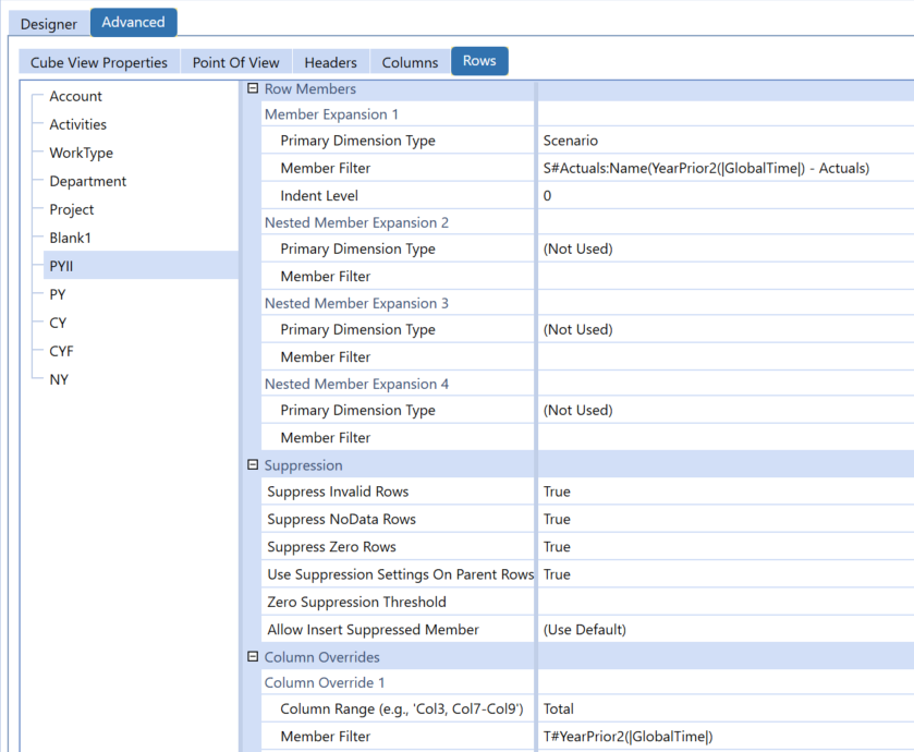 Cube View - Rows Name | OneStream Community