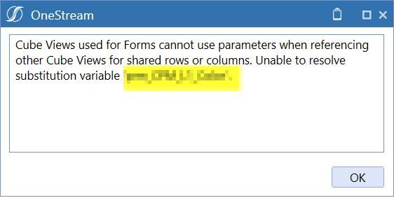 Cube views and Parameters | OneStream Community