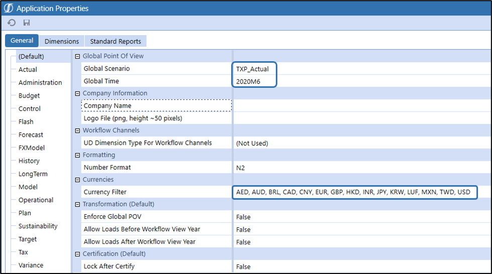 Application Properties | OneStream Community