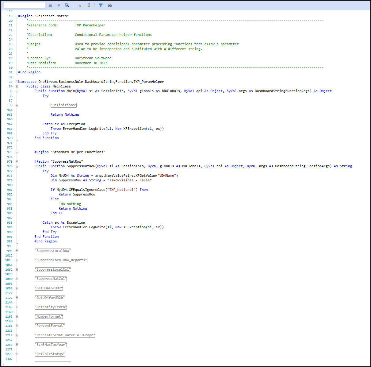 Dashboard XFBR String - TXP_ParamHelper | OneStream Community