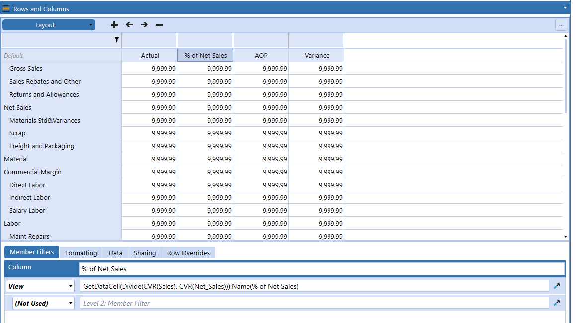 cube view column calculation | OneStream Community