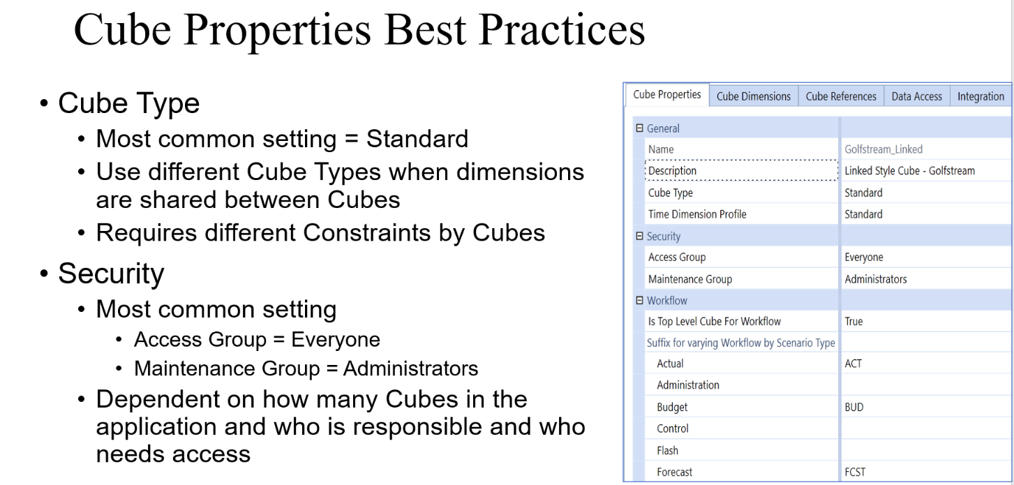 Cube Properties Best Practices! | OneStream Community