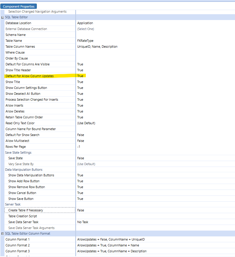 SQL Table Editor Unable to Edit Any Values | OneStream Community