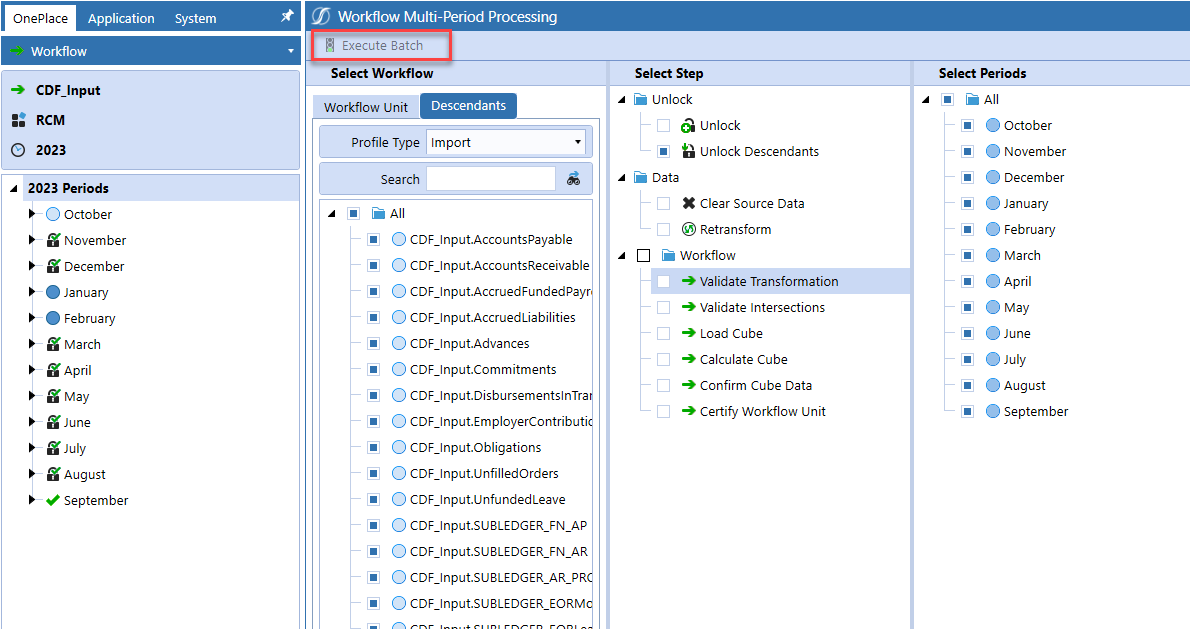 Security for Workflow Multi-Period Processing | OneStream Community
